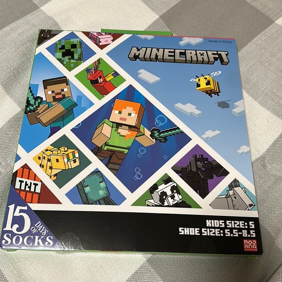 Minecraft | Accessories | Minecraft 5 Days Of Socks Advent Calendar ...